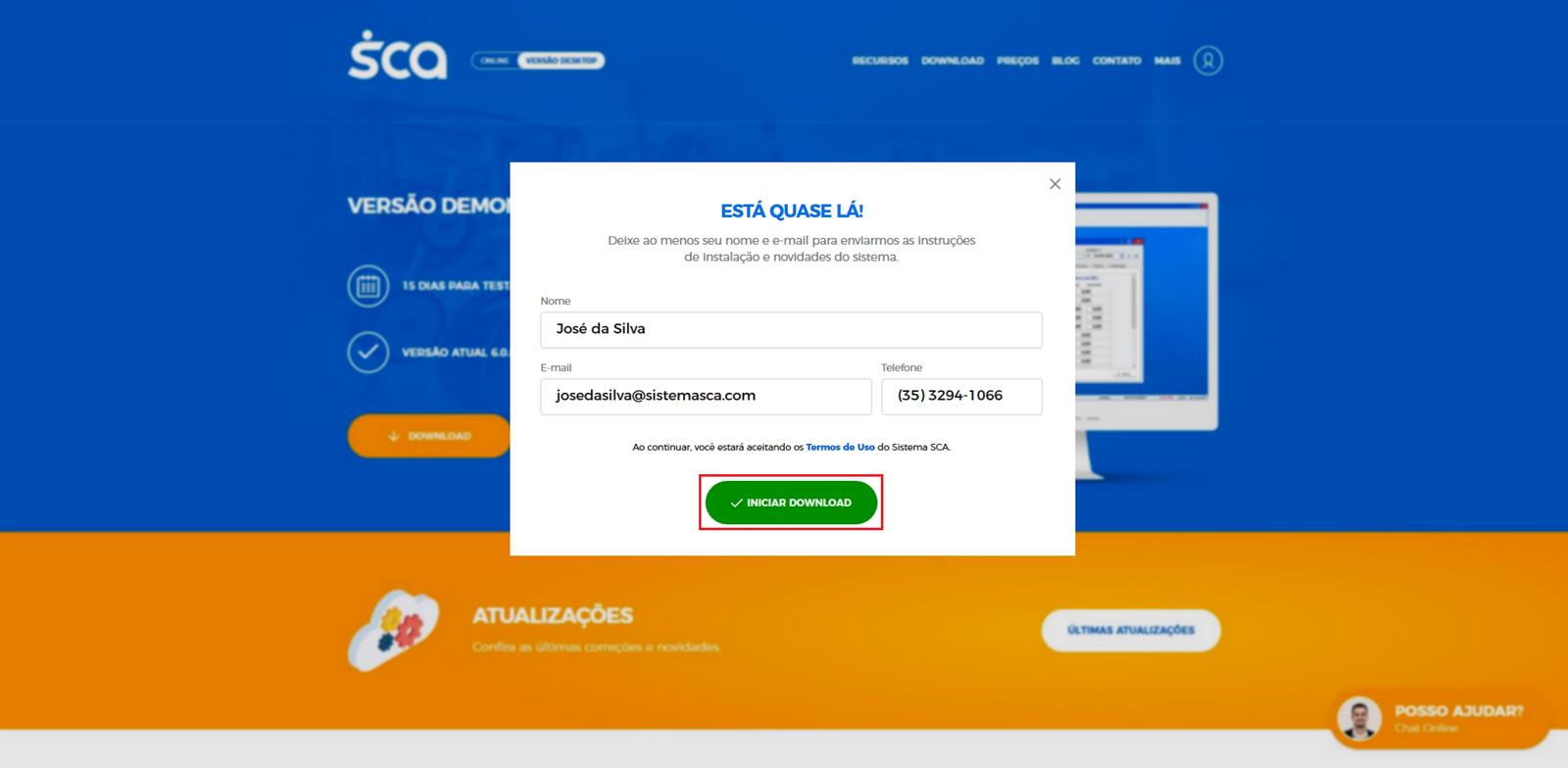 Ajuda - Instalando o Sistema SCA Desktop | Sistema SCA - Desktop