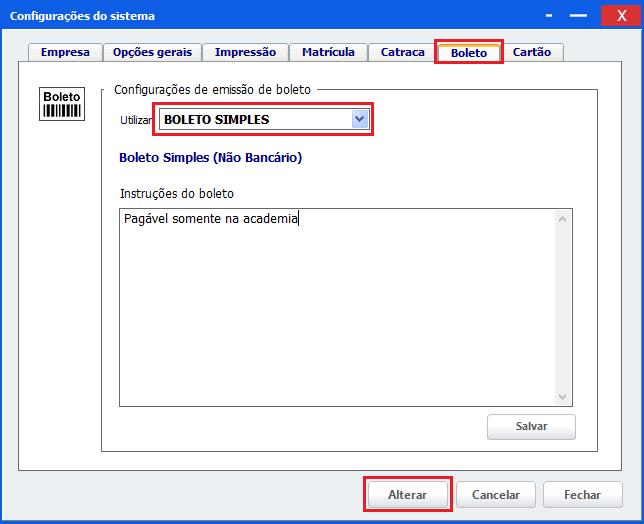 Ajuda - Configurando boleto simples no sistema | Sistema SCA - Desktop